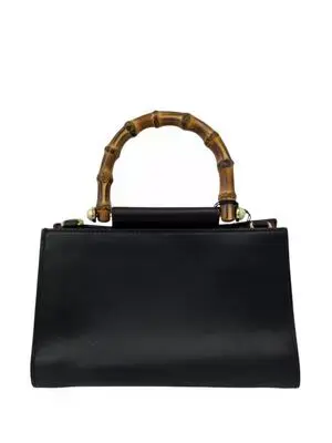 Gucci 2000-2015 Mini Nappa Bamboo Web Nymphaea Top Handle Bag Satchel