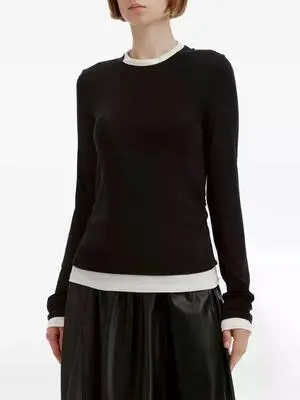 TOUT A COUP Layered-effect Ruched-side Top