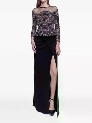 GEMY MAALOUF Draped Side-slit Skirt