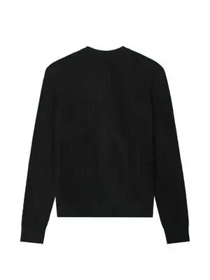 CHOCOOLATE Cable-knit Logo-embroidered Cardigan