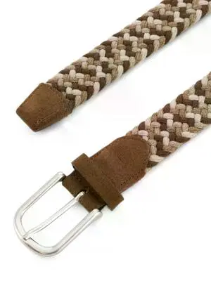 Boggi Milano Woven Stretch Wool Blend Belt