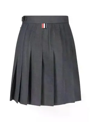 Thom Browne Super 120's Twill Pleated Midi Skirt