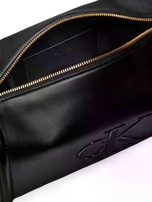 Calvin Klein Logo-plaque Barrel Shoulder Bag - Black