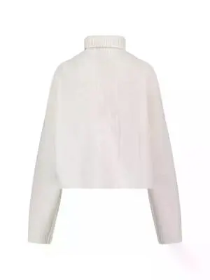 LISA YANG Zerlina Roll-neck Cropped Sweater - Neutrals