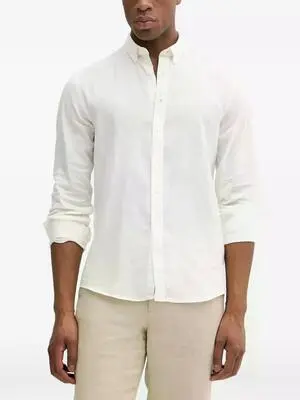 LINDBERGH Button-down Long-sleeve Shirt - White
