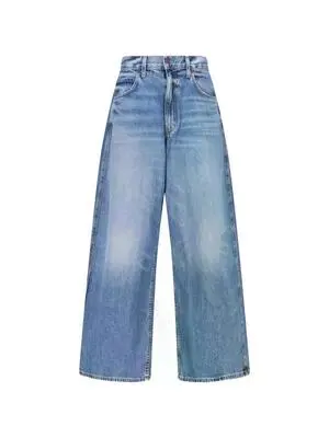 NILI LOTAN Faded Wide-leg Jeans