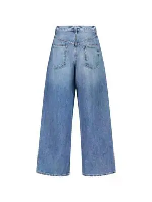 NILI LOTAN Faded Wide-leg Jeans