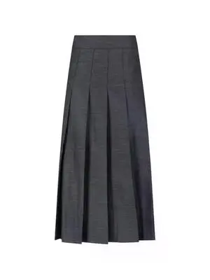 RÓHE Pleated Mid-lengh Skirt - Grey