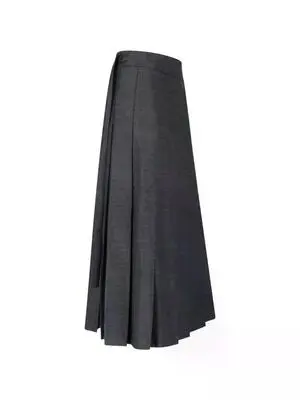 RÓHE Pleated Mid-lengh Skirt - Grey