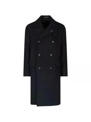 Tagliatore Notch-lapel Double-breasted Coat - Black