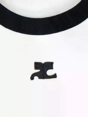 COURREGES Logo-patch T-shirt - White