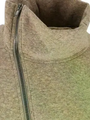 Rick Owens Tower Bauhaus Asymmetric-zip Funnel-neck Sweater - Neutrals