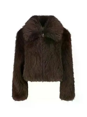THE FRANKIE SHOP Hope Faux-fur Jacket - Brown