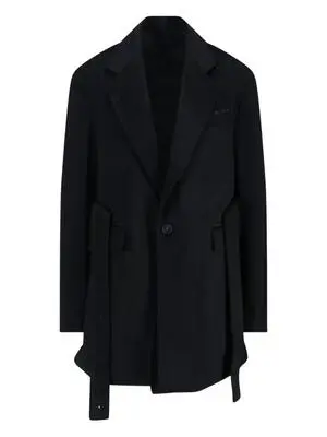SETCHU Single-breasted Belted Coat