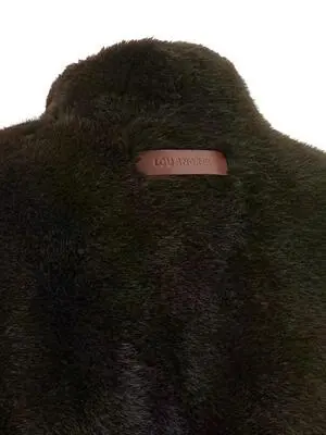 LOU ANDREA Faux-fur Side-slit Vest