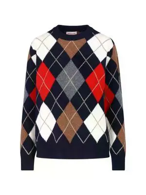&daughter Ava Argyle-knit Wool Sweater - Blue