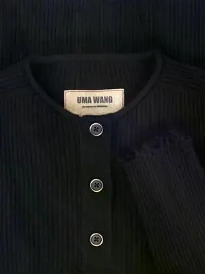 UMA WANG Distressed Ribbed-knit Sweater