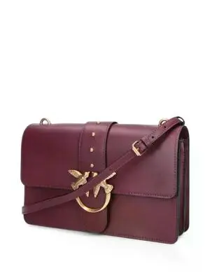Pinko Medium Love Birds Leather Crossbody Bag