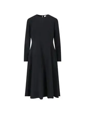Aspesi Long-sleeve Flared Midi Dress