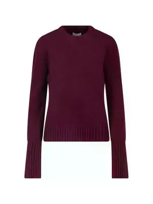 SA SU PHI Ribbed-trim Cashmere Sweater - Red