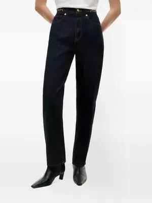 Tommy Hilfiger Jackie Logo-chain Tapered-leg Jeans