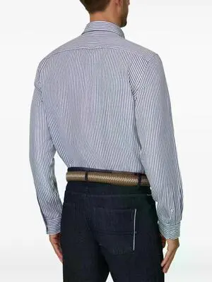 Boggi Milano Shirt Striped Poplin Regular Fit