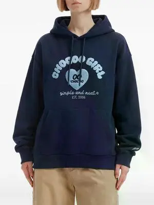 CHOCOOLATE Heart-patch Drawstring Hoodie