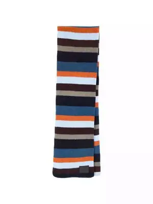 Paul Smith Stripe Lambswool Scarf - Blue