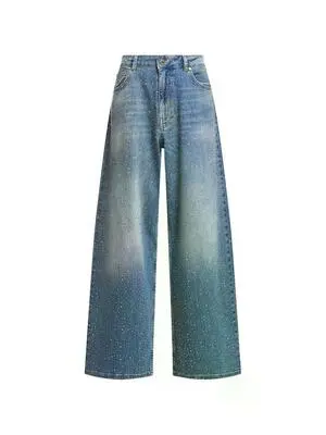 Essentiel Antwerp Rhinestone-embellished Wide-leg Jeans - Blue