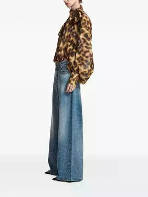 Essentiel Antwerp Rhinestone-embellished Wide-leg Jeans