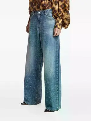 Essentiel Antwerp Rhinestone-embellished Wide-leg Jeans