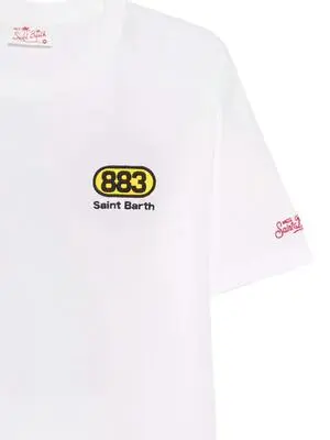 MC2 SAINT BARTH Portland Graphic-print Embroidered T-shirt - White