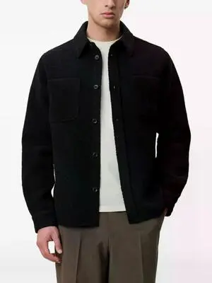 LES DEUX Bouclé Patch-pocket Shirt Jacket