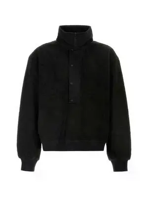 ENTIRE STUDIOS Pile-fleece High-neck Sweater - Black