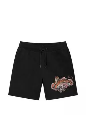 MELT Tiger-print Drawstring Shorts - Black