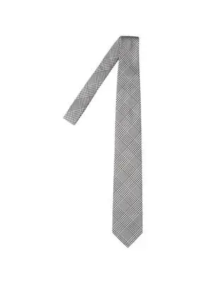 TOM FORD Prince Of Wales Check Tie - White