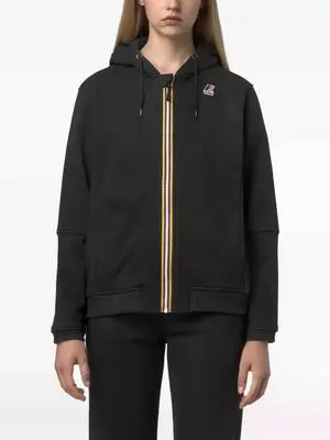 K-WAY Prosper Logo-patch Zip-up Hoodie - Black