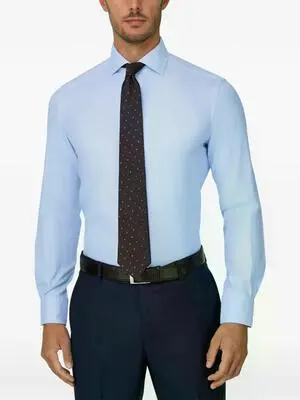Boggi Milano Shirt In Cotton Dobby Regular-fit