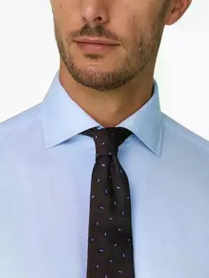 Boggi Milano Shirt In Cotton Dobby Regular-fit