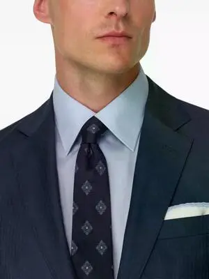 Boggi Milano Suit In Stretch Wool Pinstripe