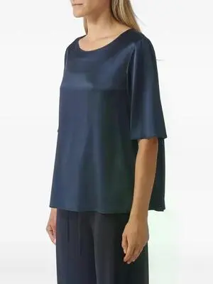 Max Mara Segale Satin-finish Short-sleeve Top