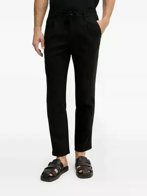 LINDBERGH Drawstring-waist Pleated Trousers - Black