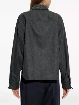 Fabiana Filippi Bead-embellished Collar Shirt