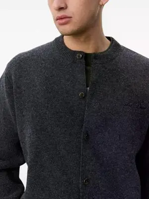 LES DEUX Logo-embroidered Button-up Cardigan