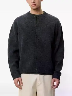 LES DEUX Logo-embroidered Button-up Cardigan