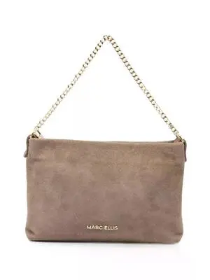 MARC ELLIS Ester Logo-plaque Chain-link Shoulder Bag - Neutrals