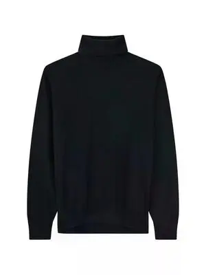Boggi Milano Turtleneck-jumper In Extrafine Merino-wool - Black
