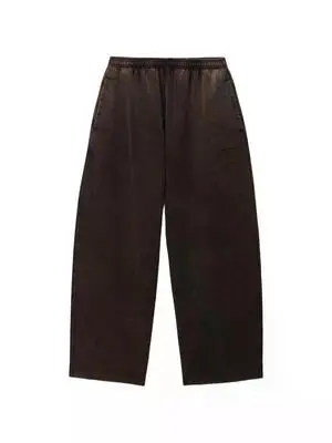 Alexander Wang Mid-rise Oversized Sweatpants W/ All-over Hotfix - Brown