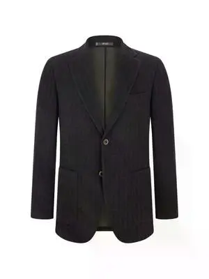 Boggi Milano Blazer Herringbone In Cotton And Wool B Jersey - Brown