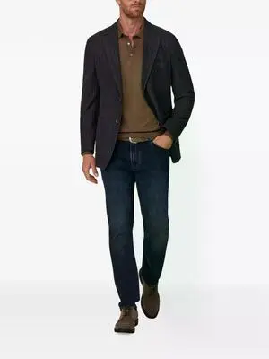 Boggi Milano Blazer Herringbone In Cotton And Wool B Jersey